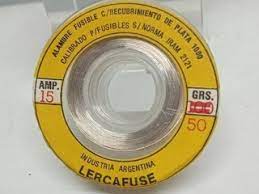 ALAMBRE PLATEADO P/FUSIBLE 20A X 50 GRS CALIBRADO | Ingenieria Boggio ...